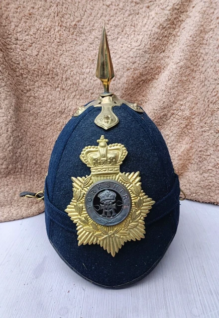 YORKSHIRE REGIMENT VICTORIAN Blue Cloth Helmet- Other Ranks £73.08 ...