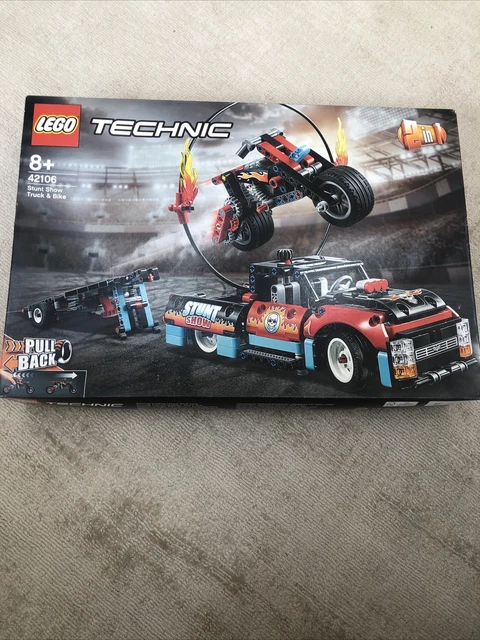 LEGO TECHNIC 2-IN-1 / Pull-back (42106) Stunt Show Truck & Bike (New ...