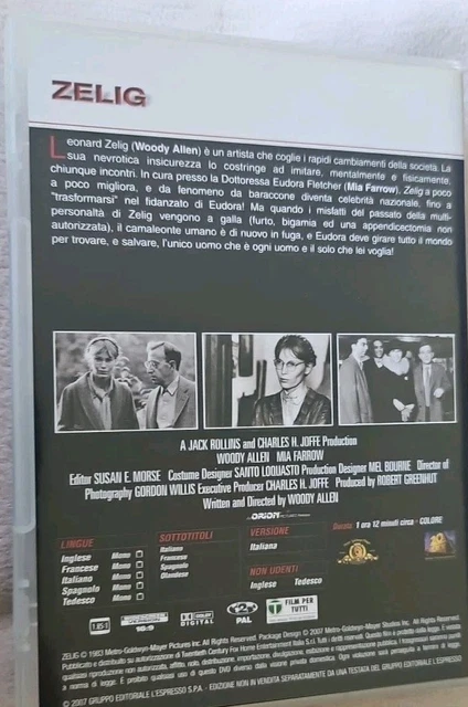 ZELIG ED ITALIANA Woody Allen dvd EUR 12,00 - PicClick IT