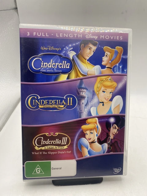 CINDERELLA I + Ii + Iii / 3 Full Length Disney Movies 4 Disc (Dvd, G ...