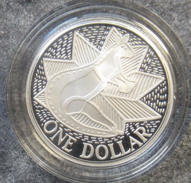 1990 AUSTRALIA $1 ONE DOLLAR SILVER PROOF COIN of 1988 BICENTENARY ART ...