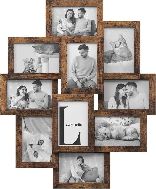 SONGMICS COLLAGE PICTURE Frames, 10 Frames for 4X6 Photos, Collage ...