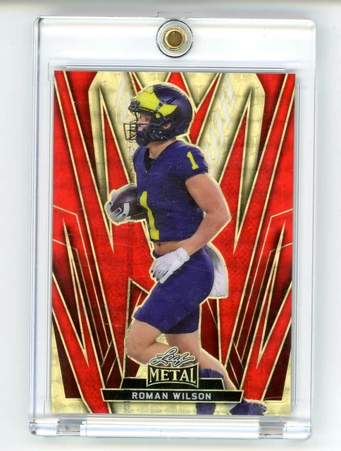 ROMAN WILSON 2024 Leaf Metal #93 Base GOLD SUPER PRISMATIC Rookie RC SP ...