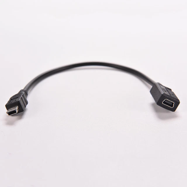 MINI USB B 5 PIN male plug to female jack extension data adapter cord ...