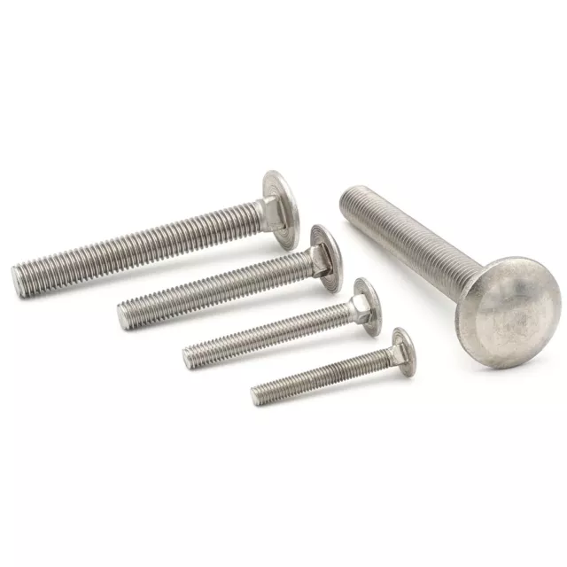 SCHLOSSSCHRAUBEN/ FLACHRUNDSCHRAUBEN ROSTFREI DIN 603 Edelstahl V2A M5 M6 M8- M12 EUR 6,86 ...