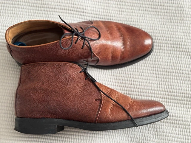 ALFRED SARGENT QUORN Chestnut Grained Leather Boots Brogue Ankle Uk7.5 ...