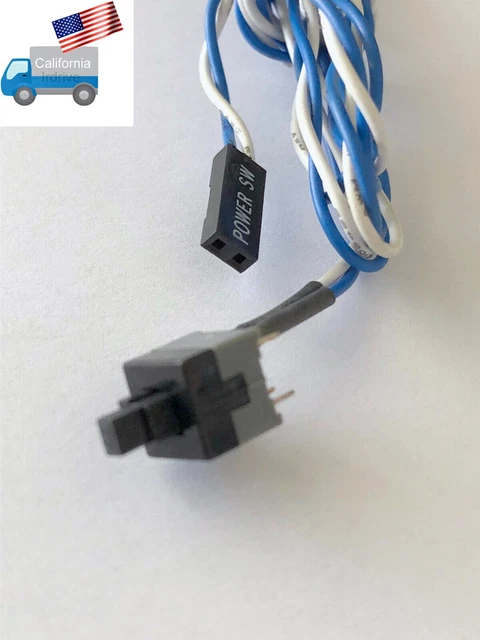 NEW PC CASE Front Panel On/Off Switch Power Push Button Cable to ATX ...