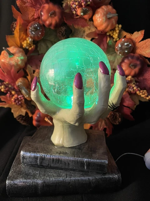 TK MAXX HALLOWEEN Witches Fortune Teller Crystal Ball Light Up Spell ...