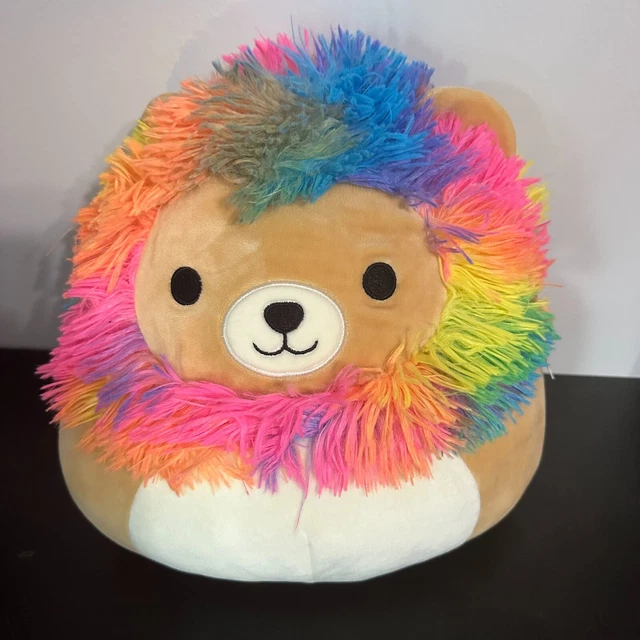 SQUISHMALLOW LEONARD THE Lion Rainbow Mane Plush Stuffed Toy 8” Soft ...