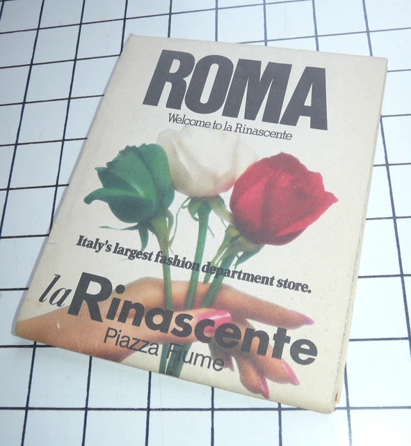 VECCHIA CARTA GEOGRAFICA MAPPA CITTA' di ROMA la rinascente EUR 7,00 ...