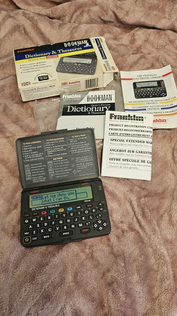 FRANKLIN DMQ-440 ELECTRONIC Collins Dictionary Thesaurus With Bookman ...