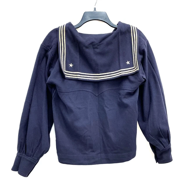 40S VINTAGE WWII US Navy Military Wool Dress Jumper Cracker Jack Top 38 ...