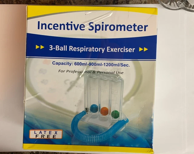 3 BALL DEEP Exercise Respiratory Exercise Spirometer For Breath ...