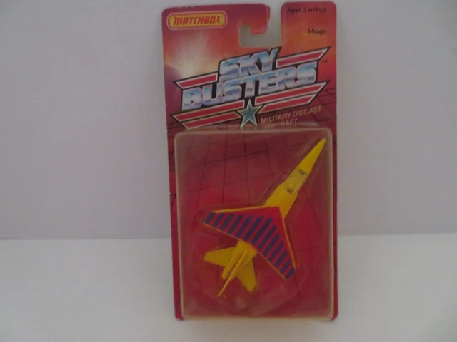 MATCHBOX SKY BUSTERS SB3 Mirage Fighter Jet jaune 1988 MOC EUR 6,64 ...