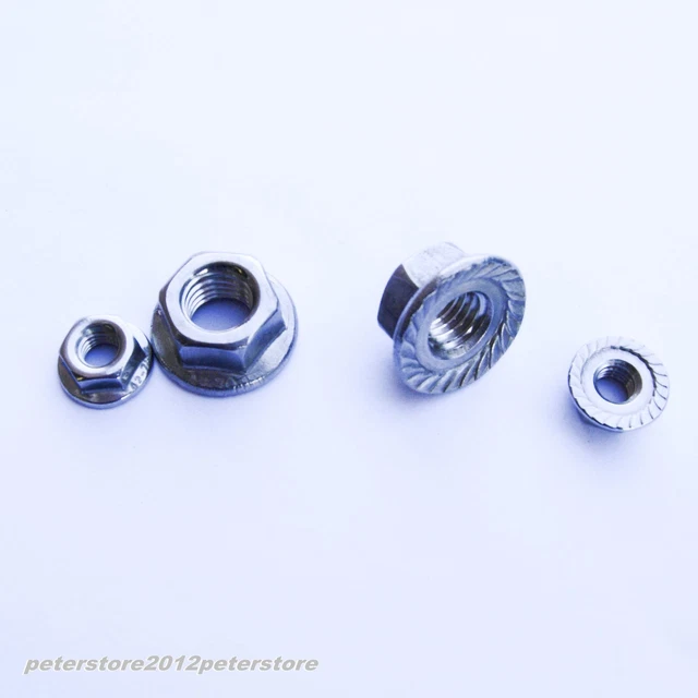 FLANSCHMUTTER DIN6923 EDELSTAHL A2 M3 M4 M5 M6 M8 M10 M12 M16 ...