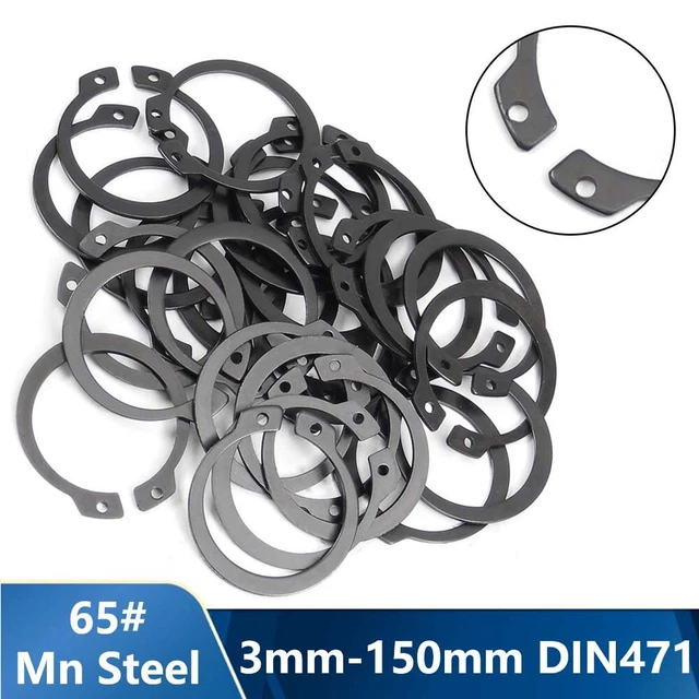 65# MN STEEL Black External Circlips Retaining Rings Snap CirClip 3 ...