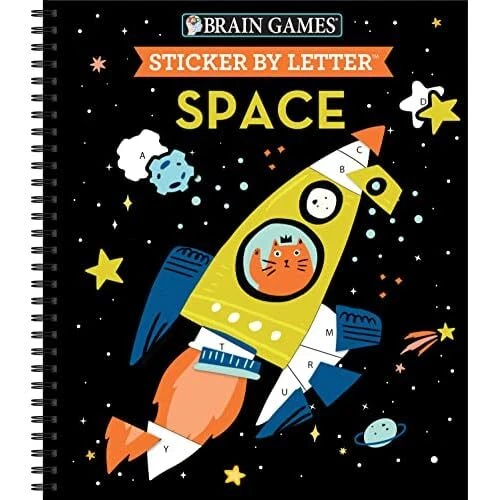 BRAIN GAMES - Sticker by Letter: Space (Brain Games - S - Spiral Bound ...