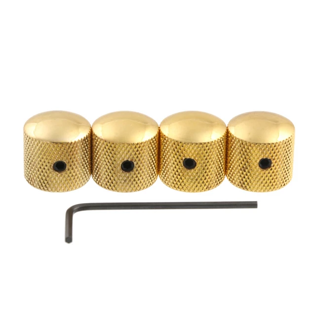 4X METAL DOME Knob Volume Tone Control Knobs for Electric Guitar Screw ...