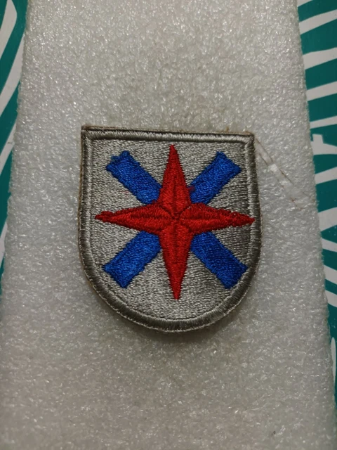 VINTAGE ORIGINAL WW2 14th US Army Corps Patch Red and Blue on Grey ...
