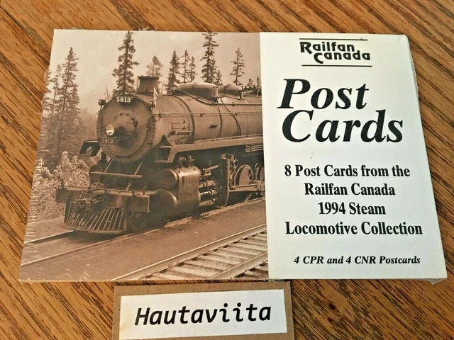 RAILFAN CANADA POSTCARDS 1994 Steam Locomotives 8x CPR CNR Sealed Pack ...