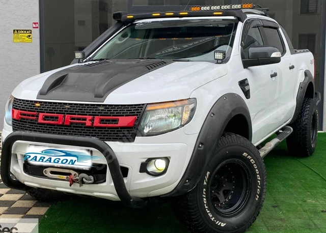 FITS FORD RANGER T6 Wildtrak 2011-2015 GLOSS BLACK Bonnet Scoop with ...