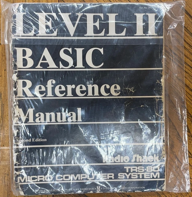 RADIO SHACK TRS-80 LEVEL II Basic Reference Manual, 2nd Edition (1979 ...