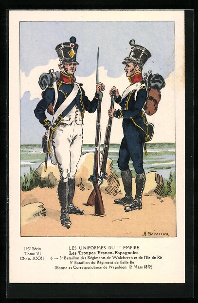 CPA LES UNIFORMES du Ier Empire, Les Troupes Franco-Espagnoles ...