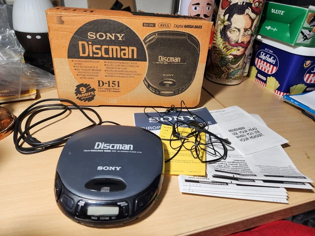 SONY DISCMAN D-151 Portable CD Player Digital en boite avec écouteurs ...