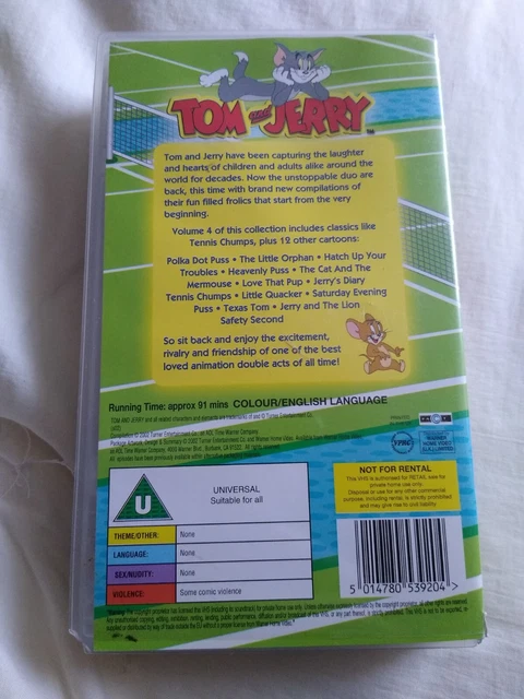 TOM AND JERRY VOLUME 4 VHS TAPE IS SEALED +vol 3 £3.50 - PicClick UK