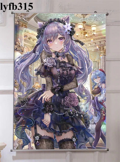 GENSHIN IMPACT ART Print Keqing Wall Scroll Anime Poster Home Decor 60 ...