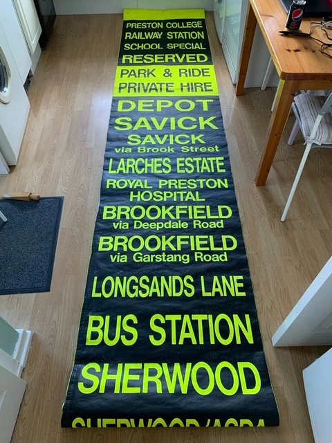 PRESTON BUS METRORIDER Main Front Bus Destination Blind 2001 £21.52 ...