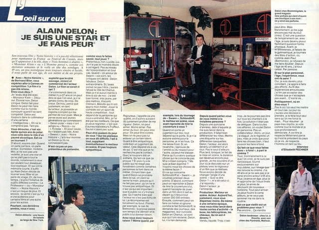COUPURE DE PRESSE Clipping 1984 Alain Delon je suis une Star (2 pages) EUR 5,00 - PicClick FR