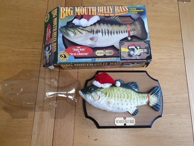BIG MOUTH BILLY Bass Jingle Bells Xmas Edition Singing Fish Boxed £90. ...