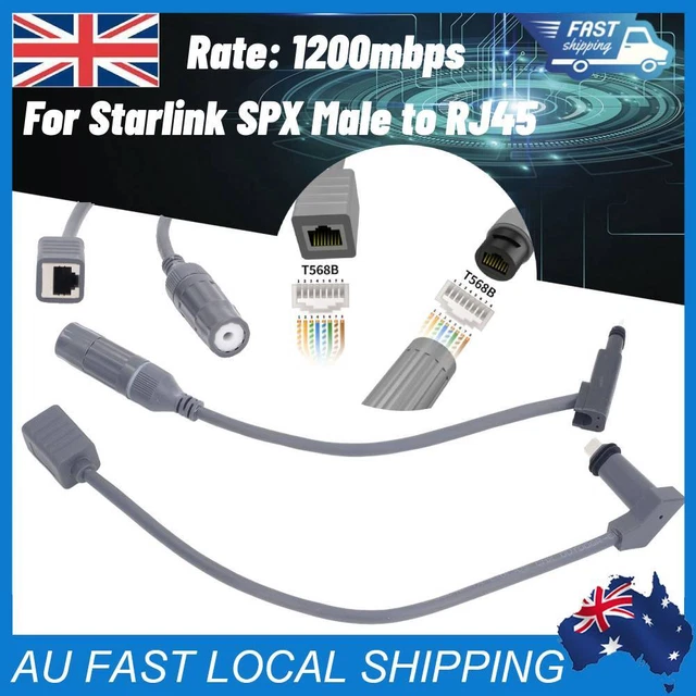 FOR STARLINK SPX Plug to RJ45 Adapter Starlink Connector Extension ...