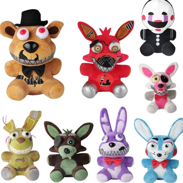 FNAF TEDDIES FIVE Nights at Freddy's Plush Doll Toy Bear Foxy Sundrop ...