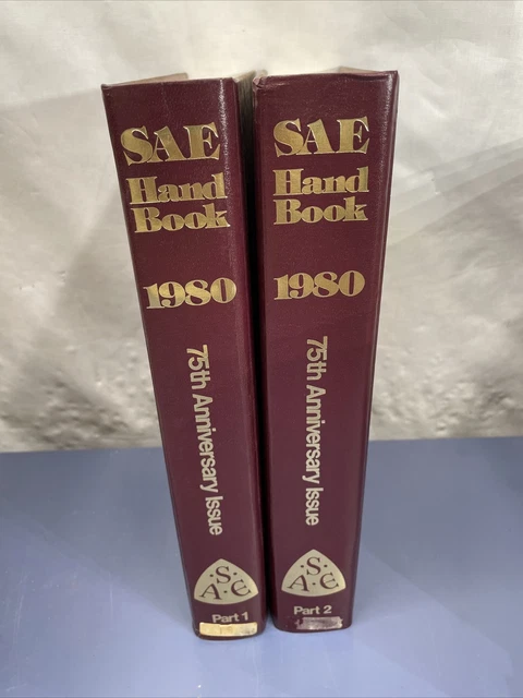 RARE VINTAGE 75TH Anniversary SAE Handbook 1980 2 Book Set £39.94 ...