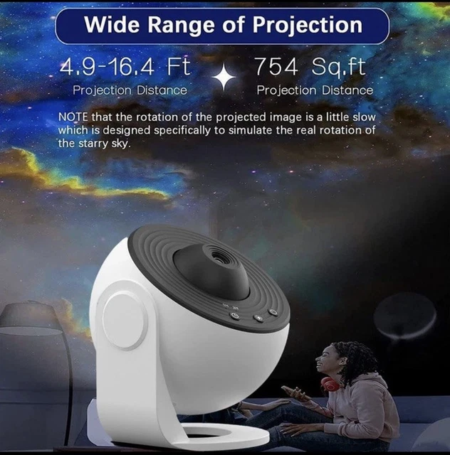 HIGH-DEFINITION FOCUSING LIGHT Galaxy Projector 12-in-1 Planetarium ...