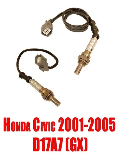 UPSTREAM & DOWNSTREAM O2 Sensors for Honda Civic 2001-2005 D17A7 GX ...