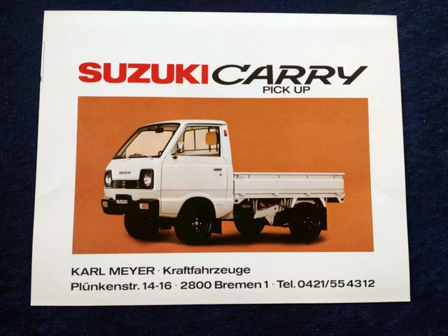 SUZUKI CARRY PICKUP Brochure Sheet 1983 £6.29 - PicClick UK