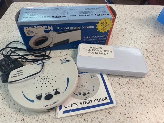 LOW-VISION BUNDLE, REIZEN Braille Labeler, ScripTalk Station, Blind Aid ...
