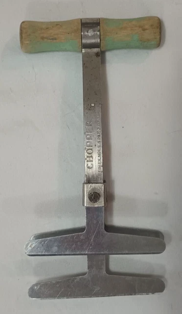 FOLEY SPRING LOADED 3-Blade Stainless Steel Food Chopper Retro Kitchen ...