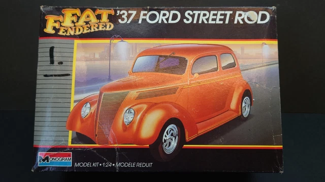 MONOGRAM 1937 FORD Sedan Street Rod - 1/24 Scale Model Kit Collection ...