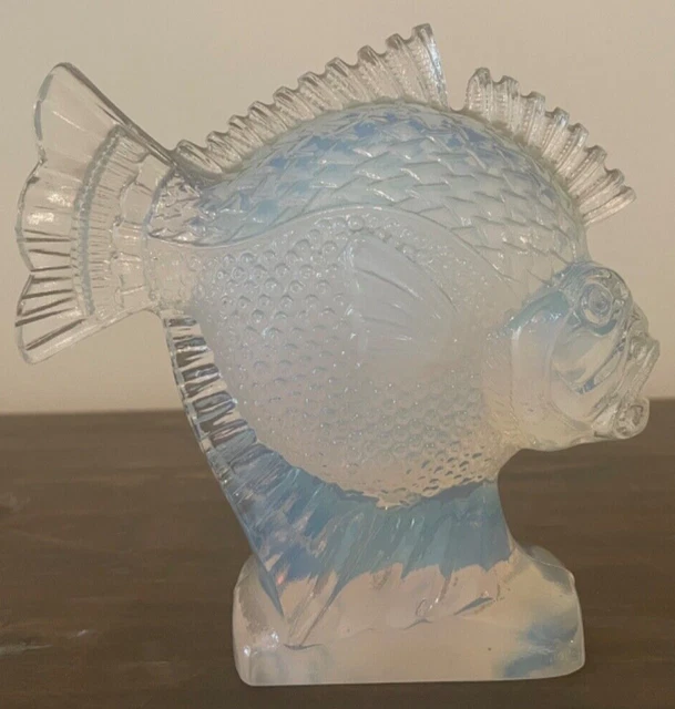 TRES BEAU POISSON En Verre Opalescent Signé Ferjac 1930 EUR 110,00 ...