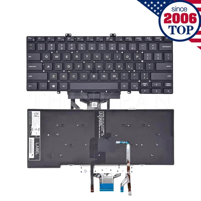 CLAVIER RÉTROÉCLAIRÉ AMÉRICAIN d'origine pour Dell Latitude 5400 5401 ...