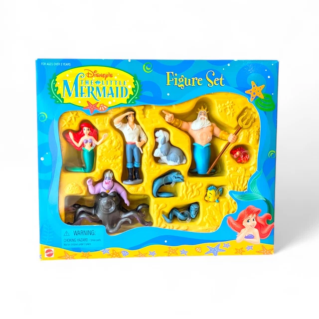 VINTAGE 1995 DISNEY The Little Mermaid Figure Set Mattel 65920 Ariel ...