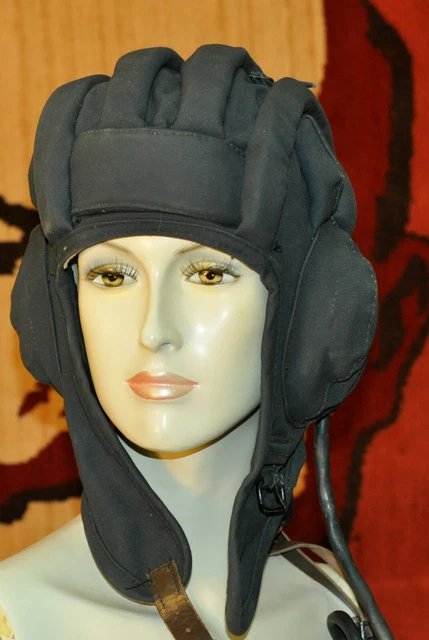 ORIGINAL VINTAGE SOVIET Union USSR Tankman Tanker Tank-t 34 Cap Helmet ...