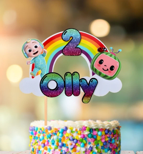 *3D* PERSONALISED COCOMELON Cake Topper - Baby- Toddler -Any Name And ...