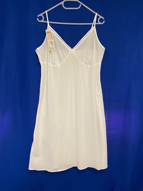 M&S EXCLUSIVE 2006’ Vintage White Pure Cotton Full Slip & Satin ...
