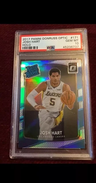 CARTA ROOKIE JOSH Hart RC 2017-18 Panini Donruss Olo Ottico Argento ...
