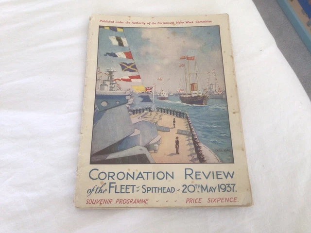 ORIGINAL 1937 ROYAL Navy Review Programme Hms Marshal Soult Gallant ...